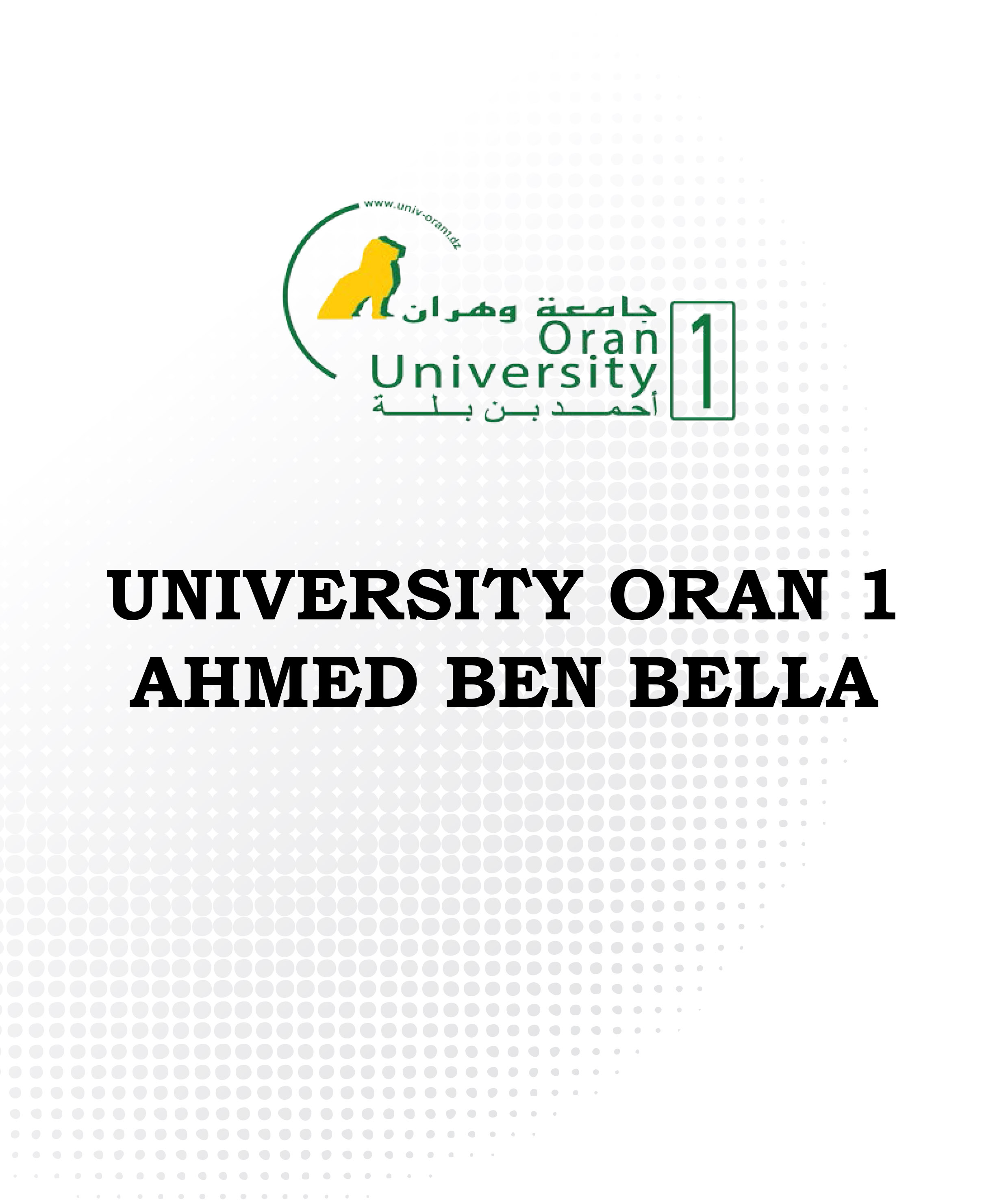 Vice Rectorat des Relations Extérieures Univ Oran 1 - Accueil